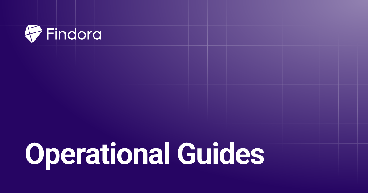 Operational Guides | Findora Wiki